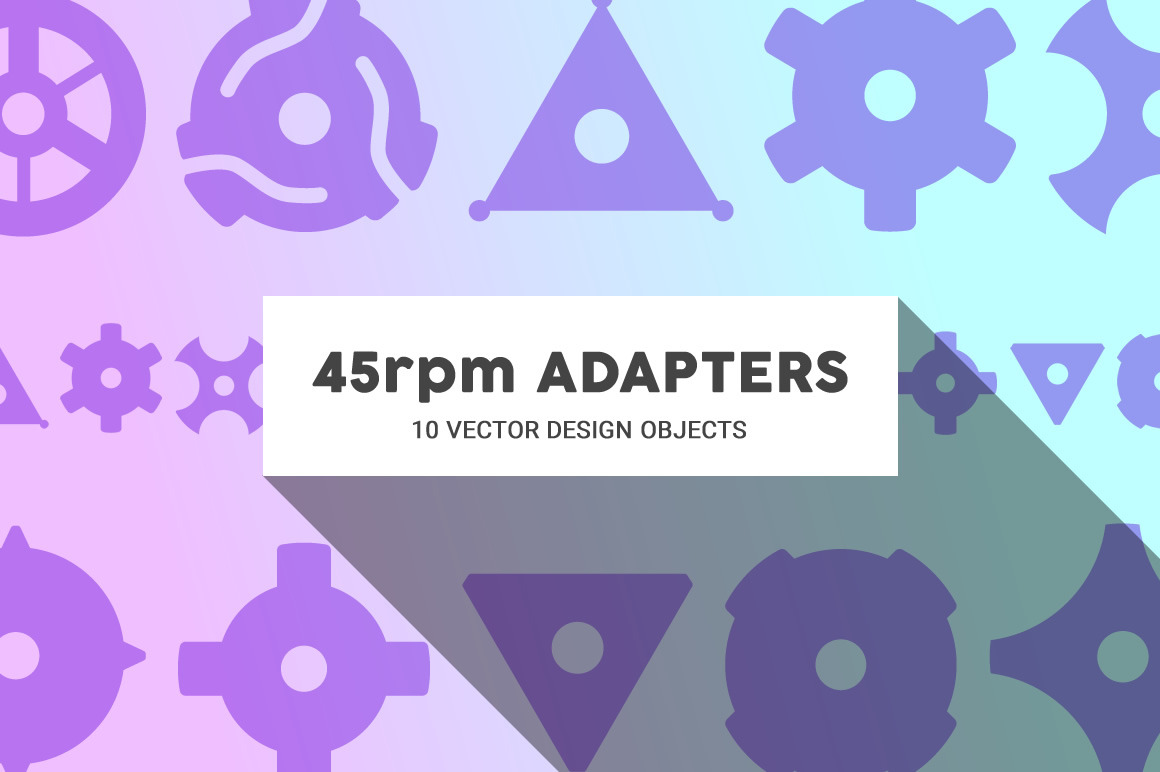 45rpm Adapter Vectors, an Object Graphic by STYLE SURGE