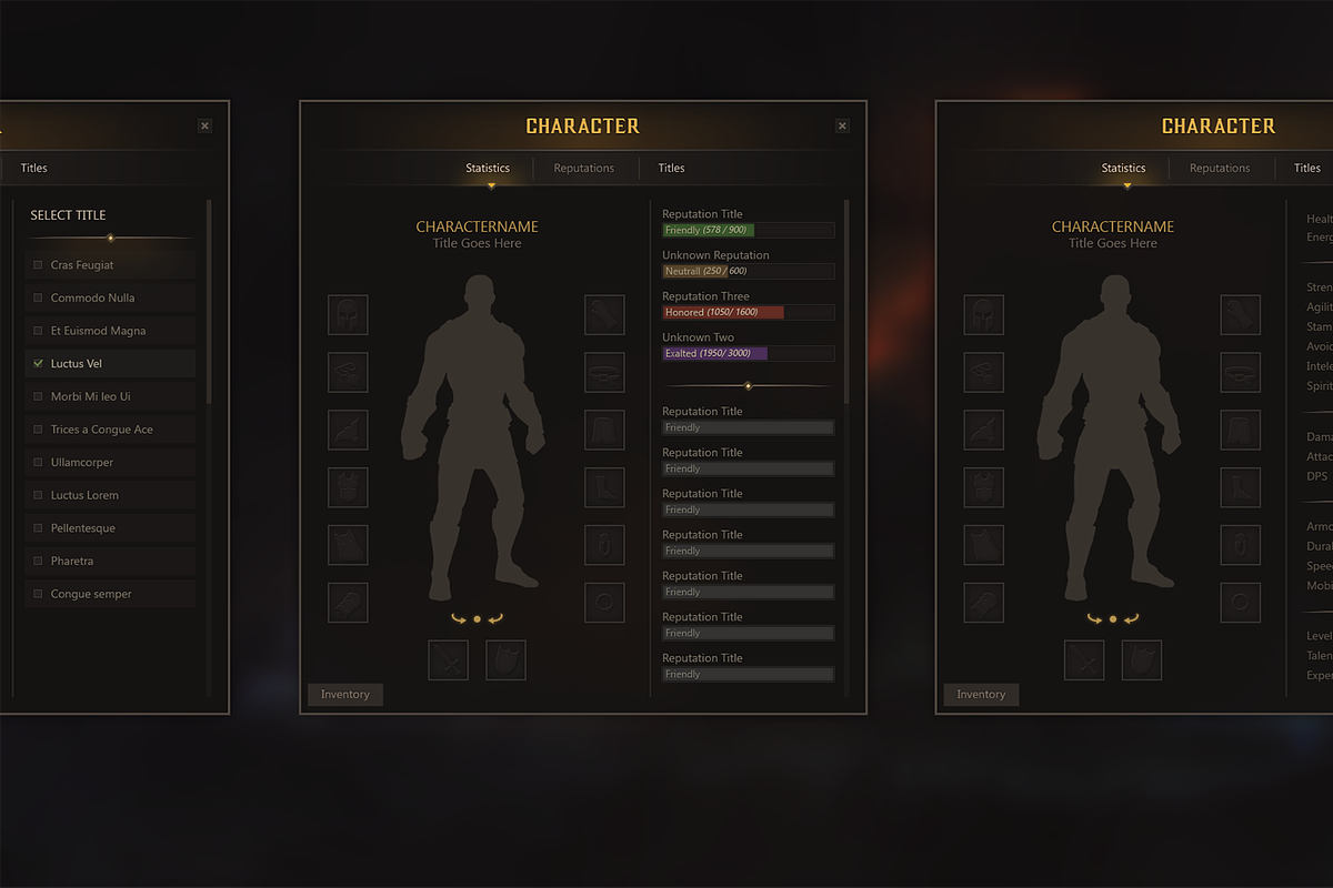 RPG & MMO UI 4, a Graphic by EvilSystem