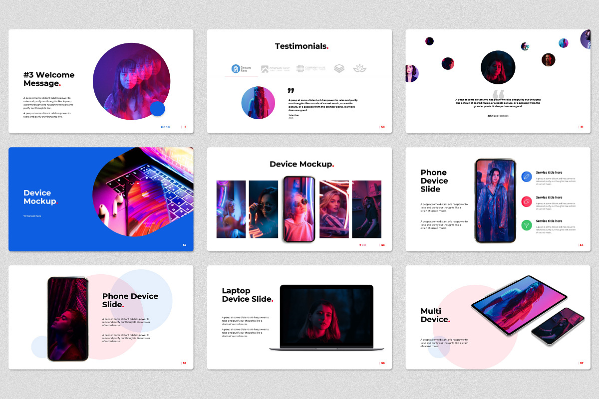 Rave Circle Powerpoint Template, a Presentation Template by TemplateZuu