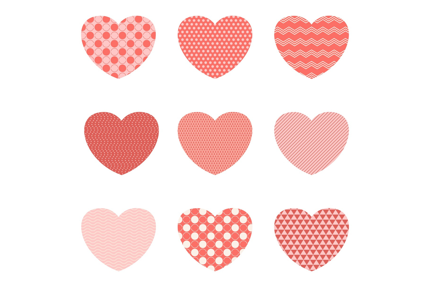 Set of cute pink heart, an Object Graphic by Quarta