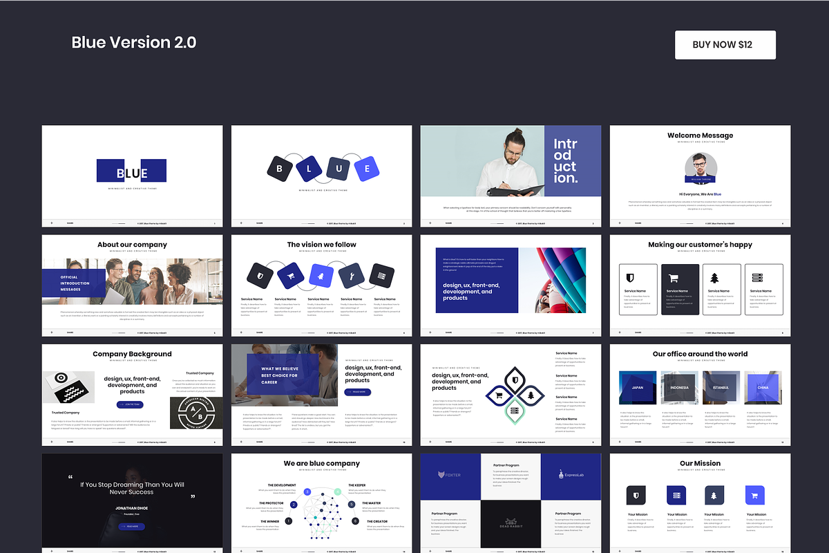 Blue - Powerpoint Template, a Presentation Template by Mikokit