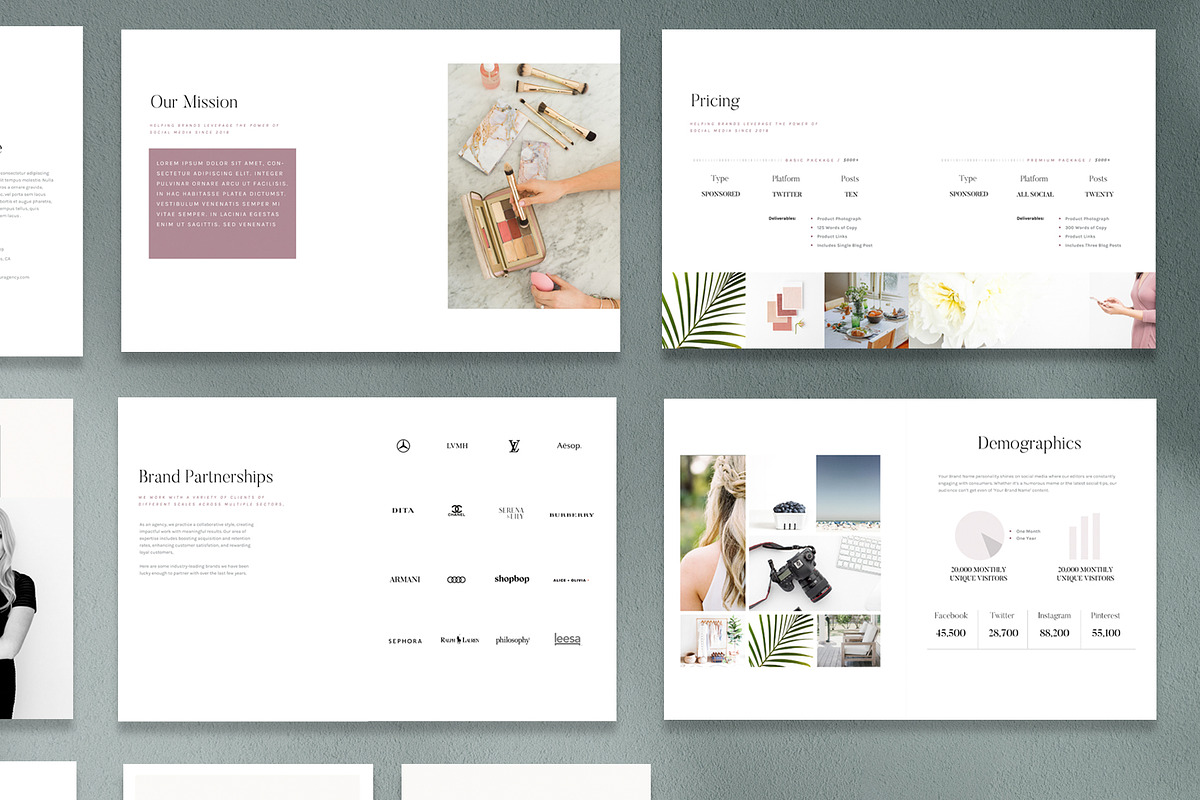 Media Kit Template, a Magazine Template by By Stephanie Design
