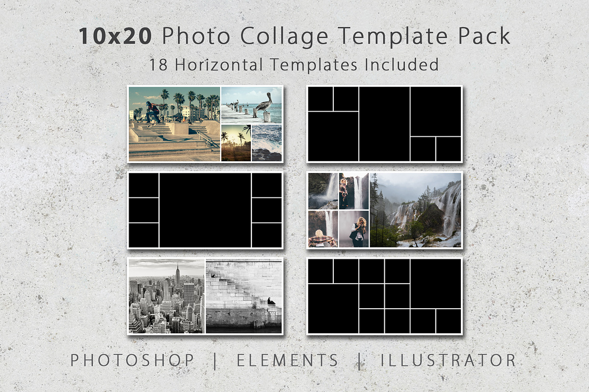 10x20 Photo Collage Template Pack, a Marketing Template by Loveurstyle ...