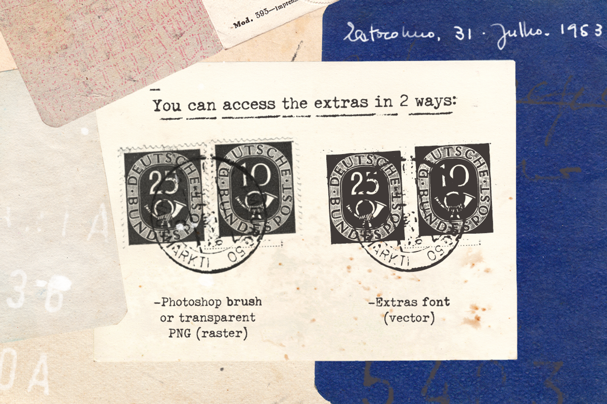 Fletcher Typewriter Font & Extras, a Serif Font by Ana's Fonts