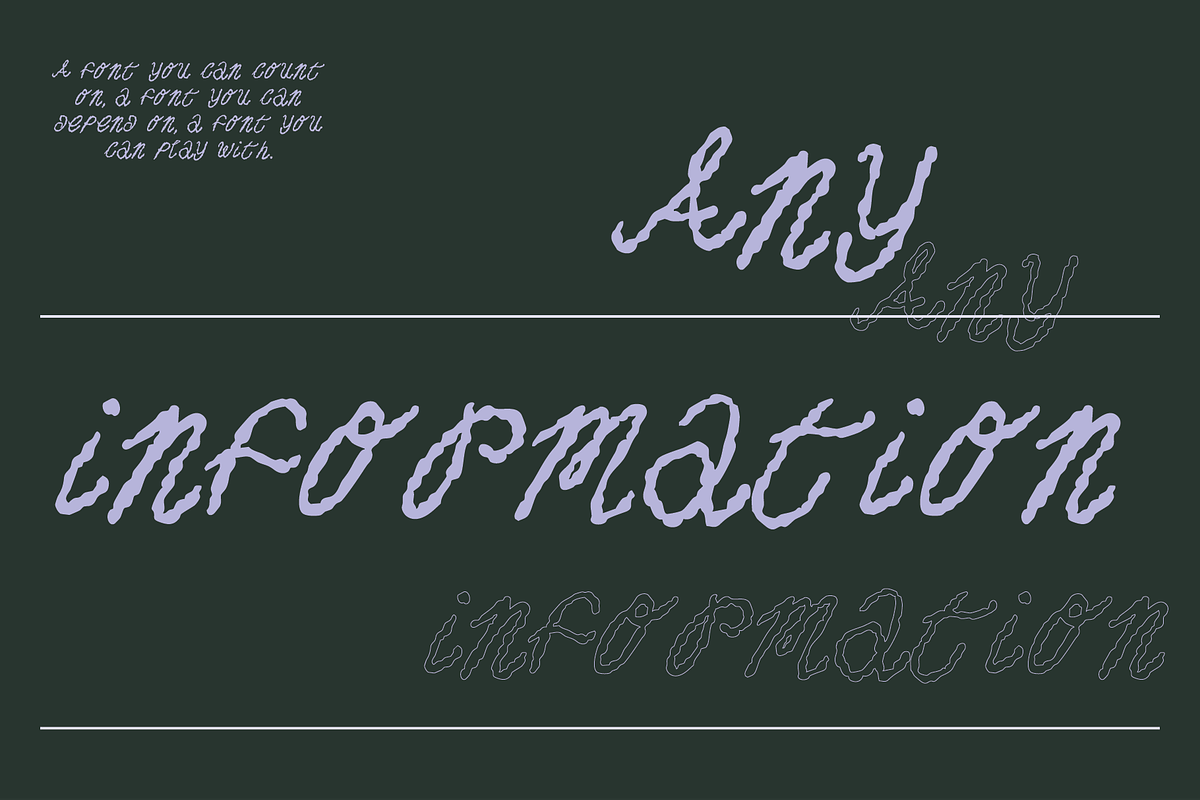 Any Information Display Font, a Font by Emma Make