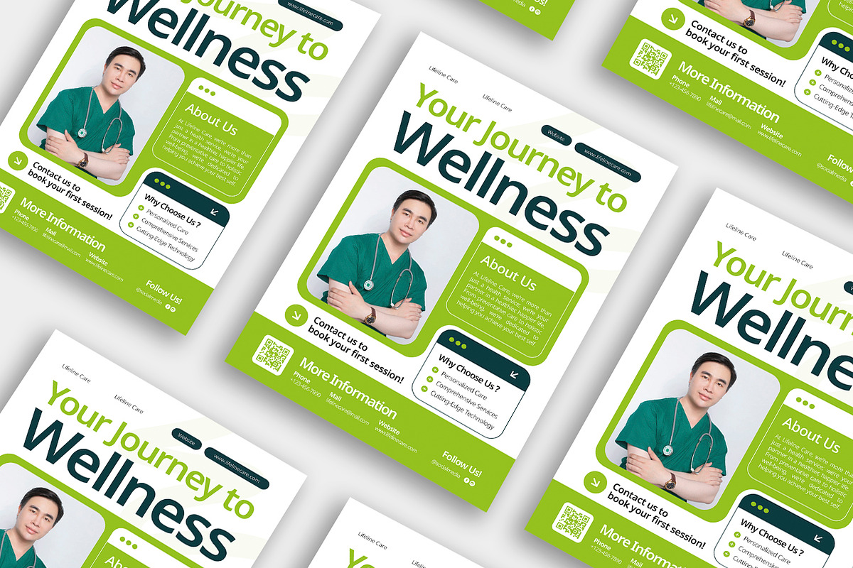Lifeline Care Minimalism - Flyer, a Flyer Template by Esensifiksi.studio