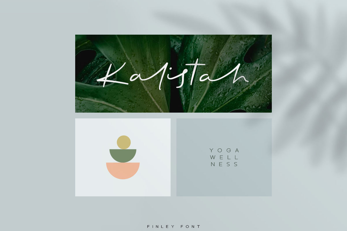 Finley Font, a Script Font by vuuuds