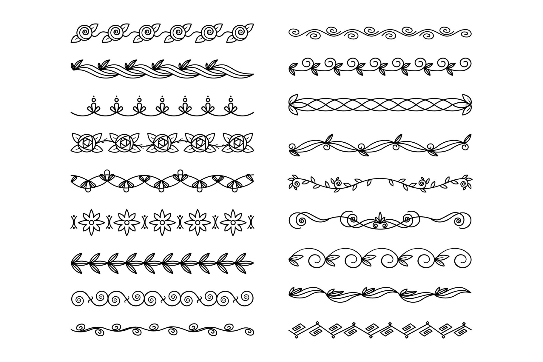 Sketch borders ornamental, a Decorative Illustration by Things for ...