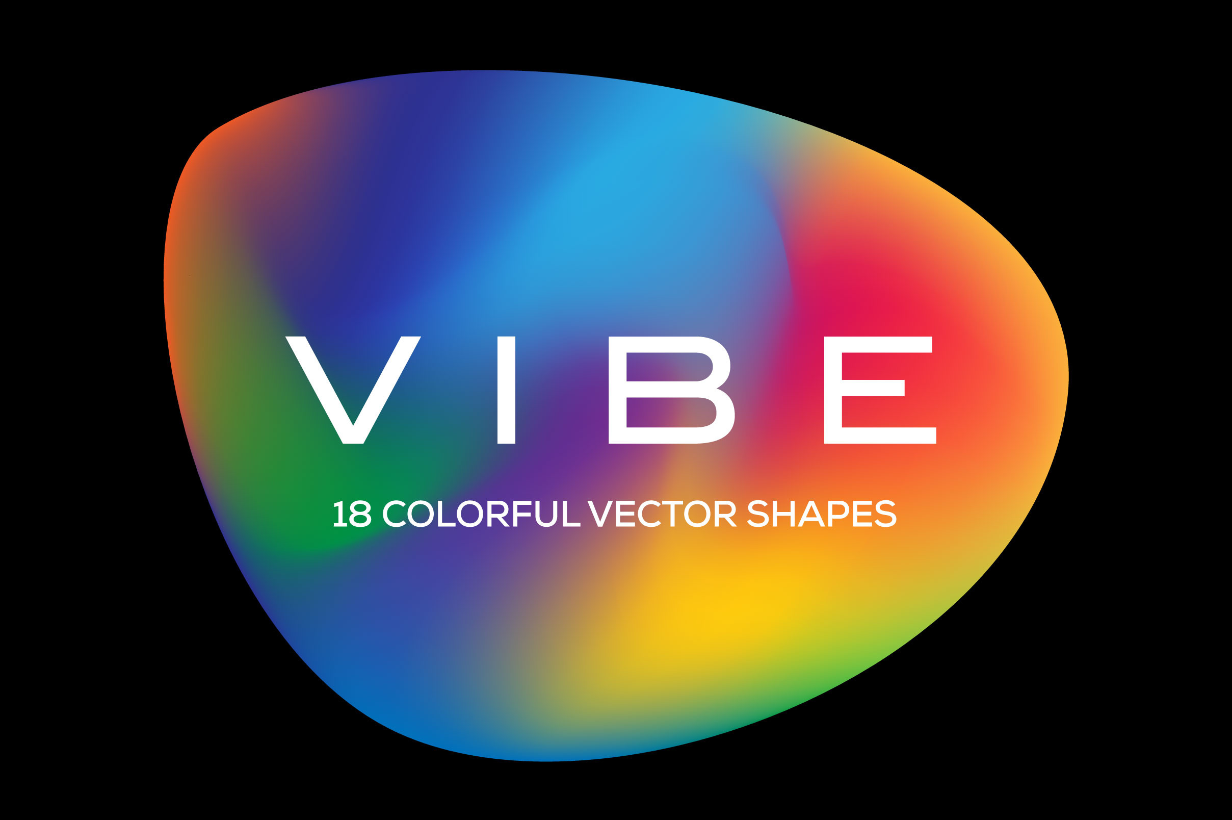 Vibe: 18 Colorful Vector Shapes, an Object Graphic by Chroma Supply ...
