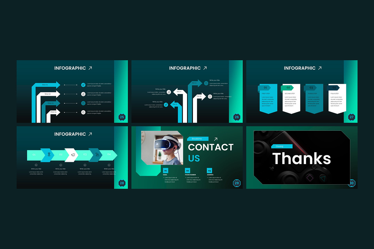 Futuristic Powerpoint Template, a Presentation Template by Eklip Studio