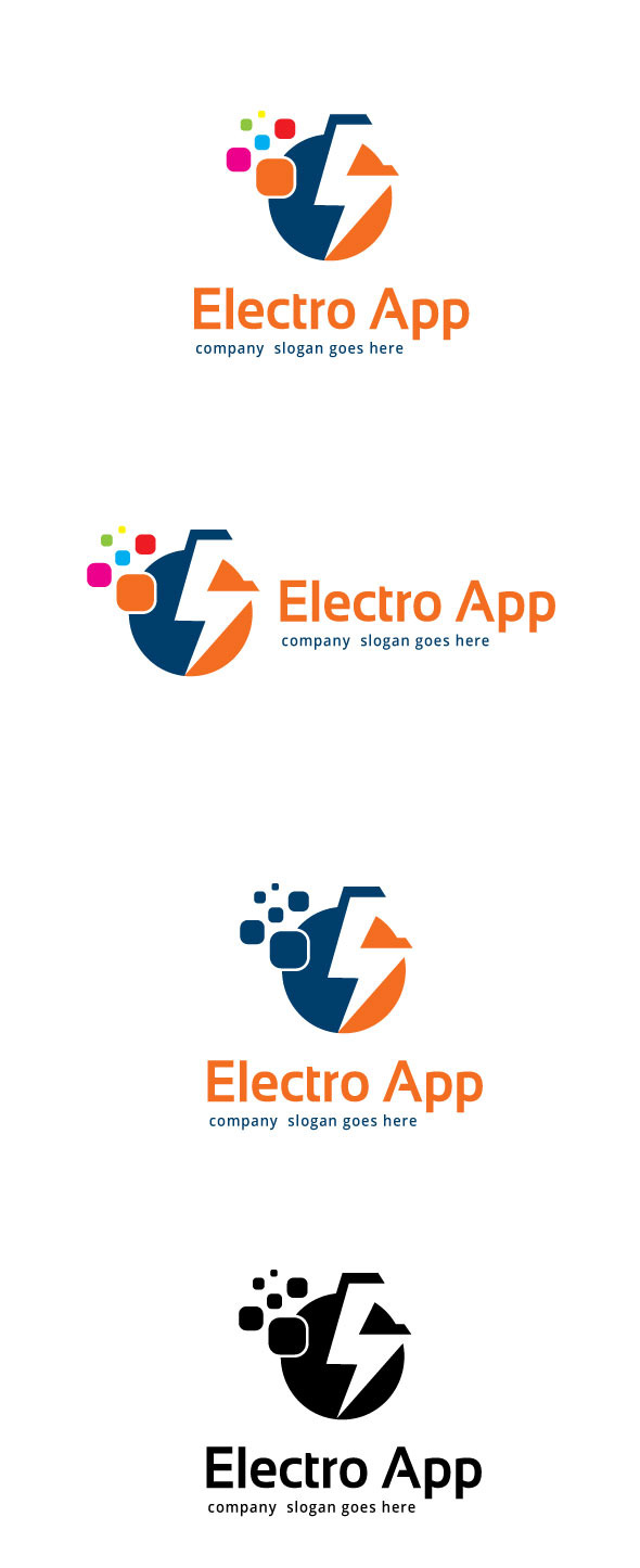 Electro App Logo, a Branding & Logo Template by Mariyana