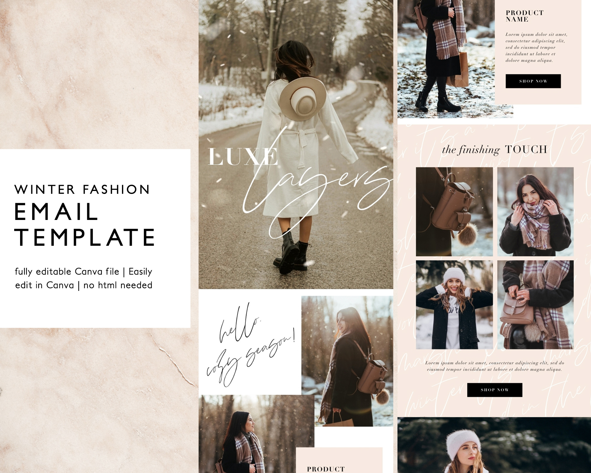 Winter Fashion Email Template, an Email Template by KikiBunnyCreative