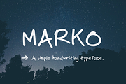 Marko Handwriting Typeface, a Script Font by Projectile