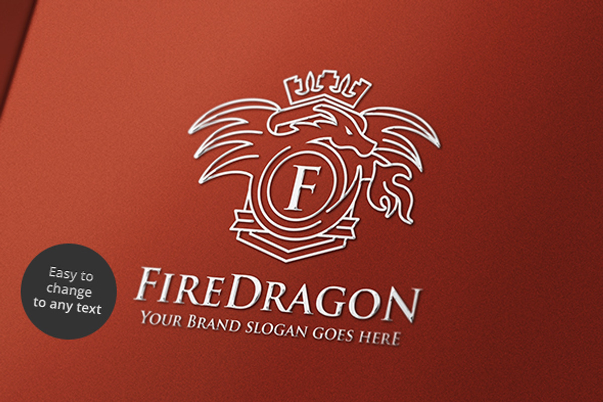 Fire Dragon Letter Crest Logo, a Branding & Logo Template by WheelieMonkey