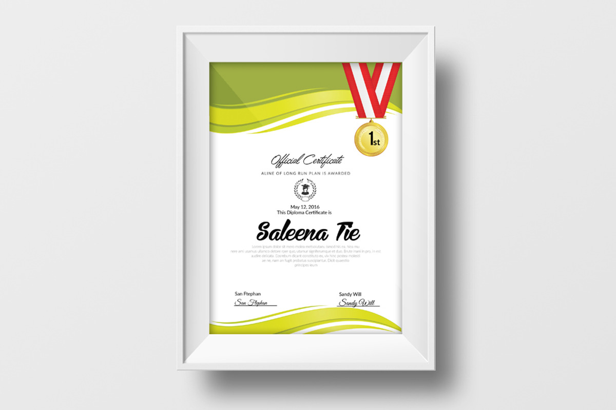 A4 Certificate & Diploma Templates, a Stationery Template by Design Up