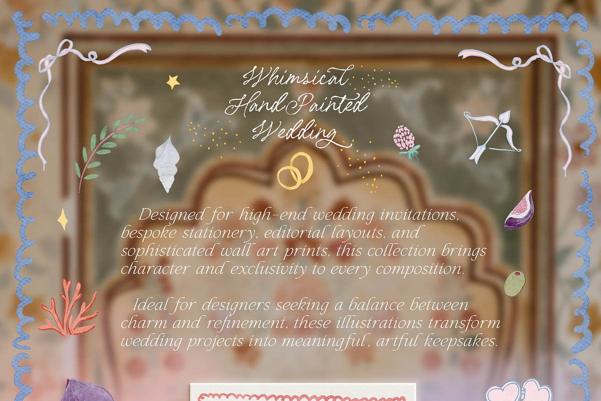 Hand-Painted Whimsical Wedding Icons