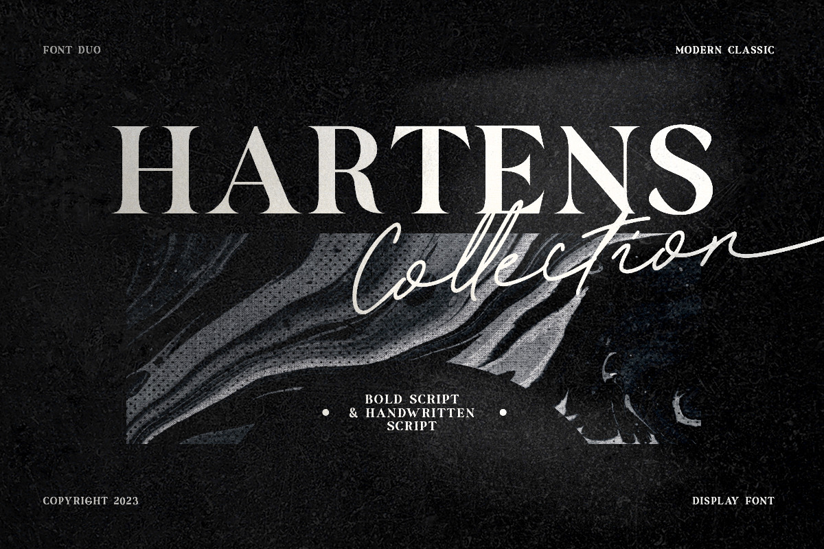 Hartens - Serif Script Font Duo, a Serif Font by Bale Type