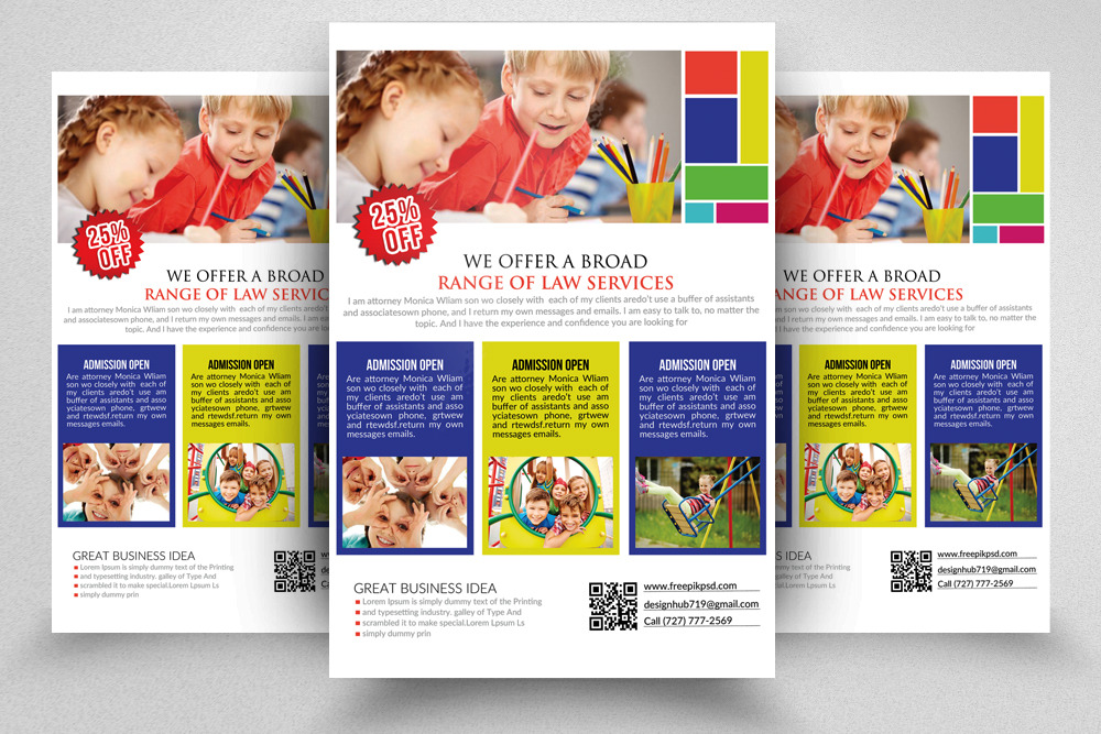 Education Promotion Flyer, a Flyer Template by Psd Templates