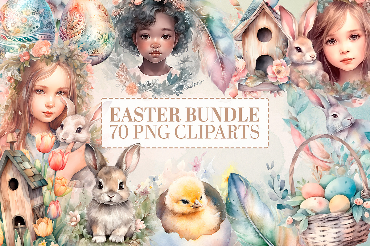 Easter Watercolor MEGA Bundle, an Object Graphic by SharpMarketplace