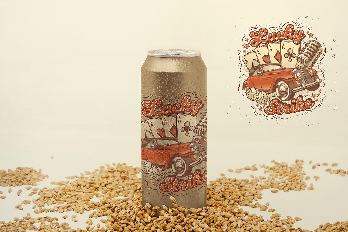 Front 16oz Malt Can Mockup Vol.2, a Packaging Mockup by SmartDesigns ...