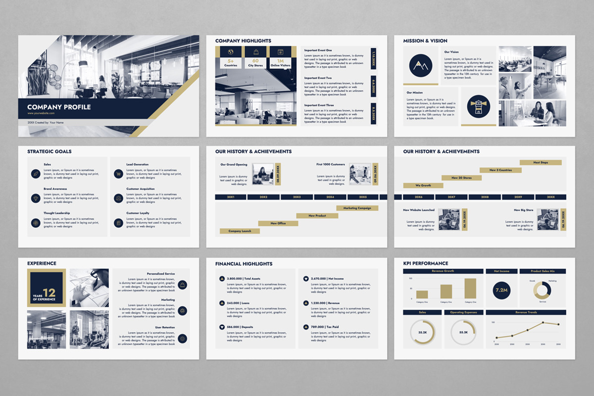 Company Profile: Canva PPT GS Keynote