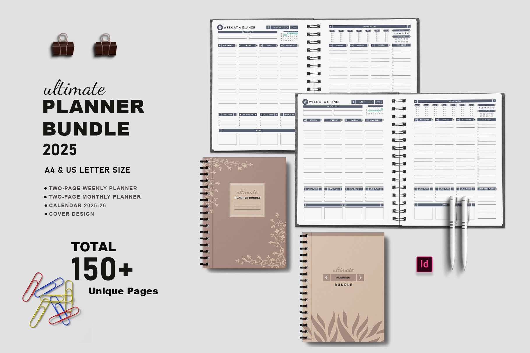 Ultimate Planner Bundle Pack Vol.61, a Stationery Template by Design Zone