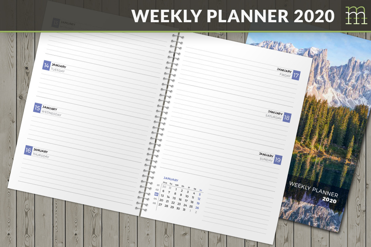 Weekly Planner 2020 (WP040-20), a Stationery Template by mikhailmorosin ...