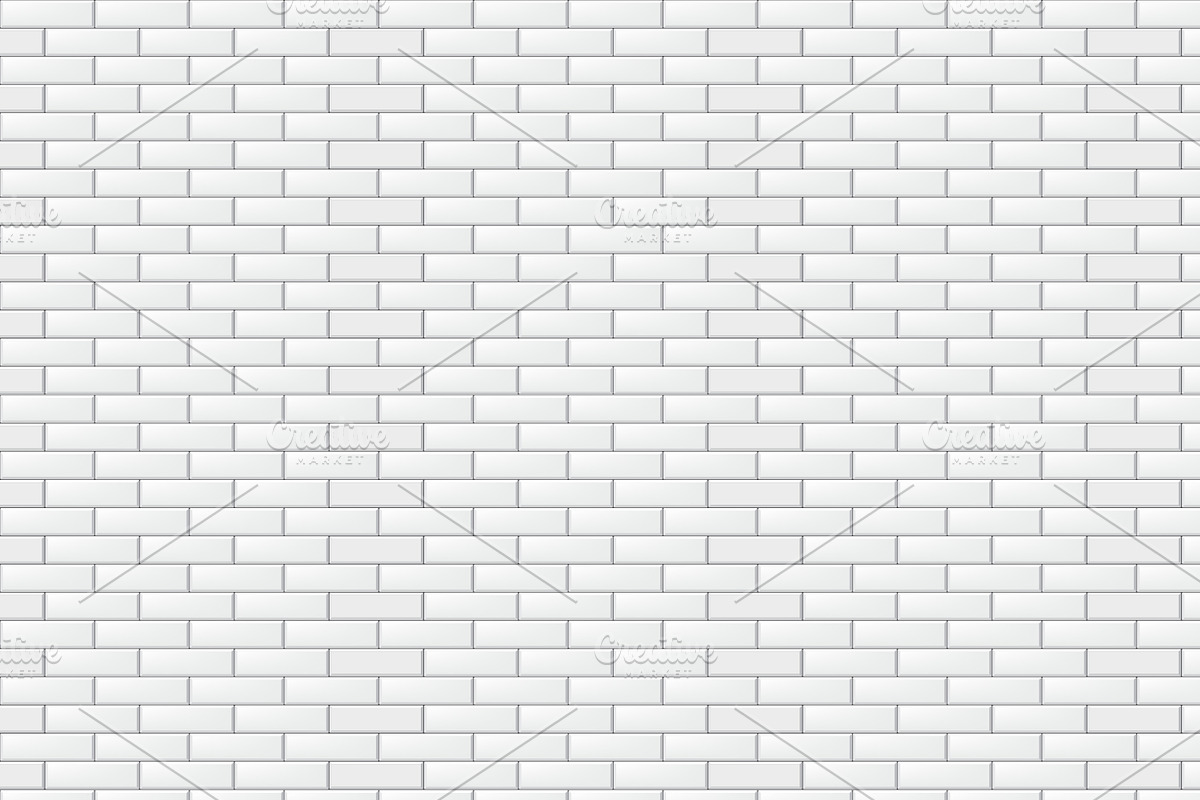Modern rectangular white tiles, a Pattern Graphic by Good Studio