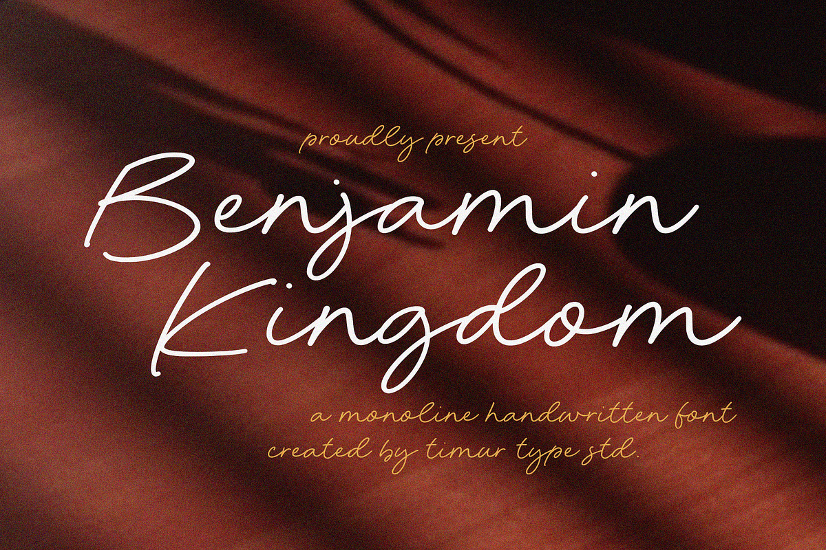 Benjamin Kingdom Font, a Handwritten Font by Timurtype