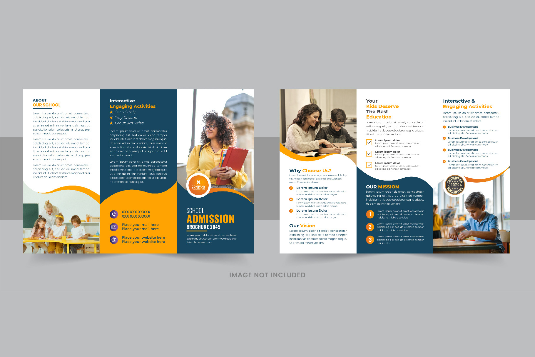 School Admission tri-fold brochure