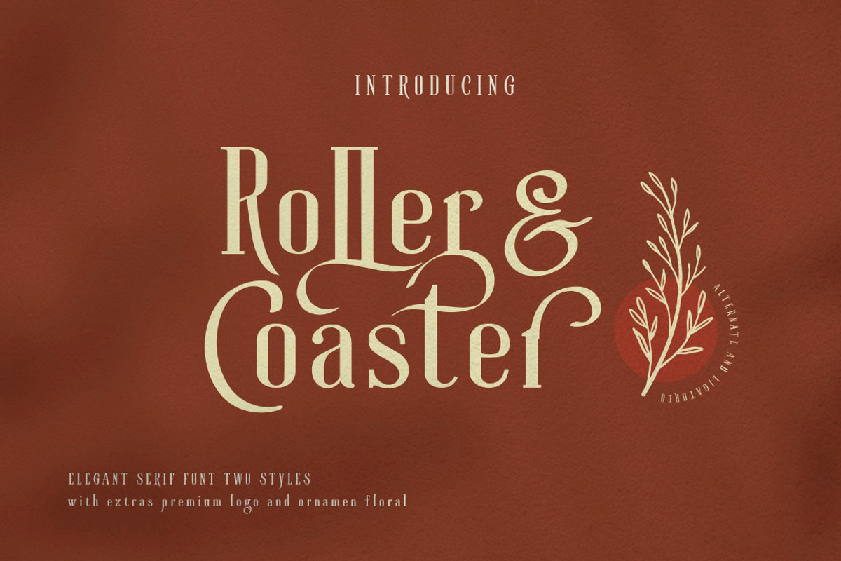 Roller Coaster Serif (Bonus), a Serif Font by Anxiety Studio
