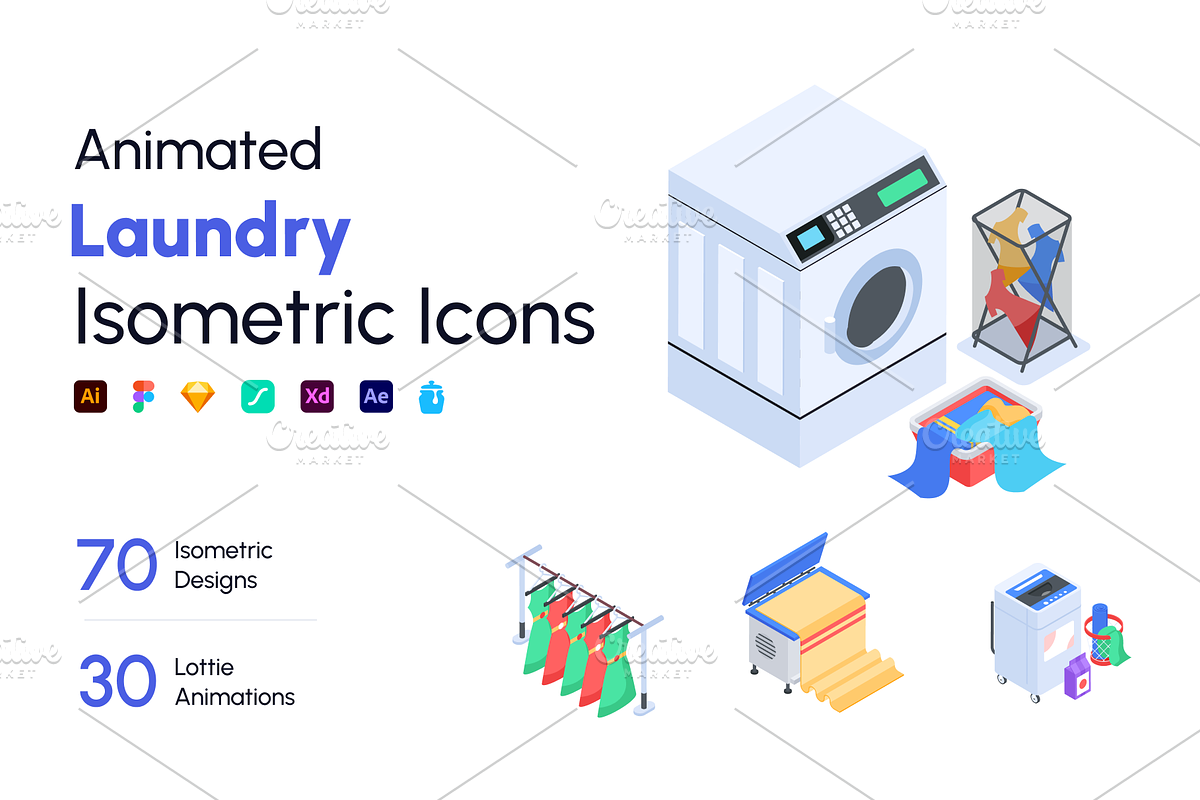 Animated Laundry Icons