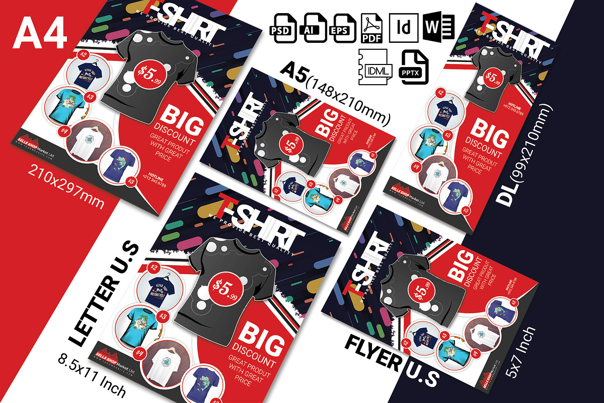 T-Shirt Promotional Flyer Vol-01, a Flyer Template by Imagine Design Studio