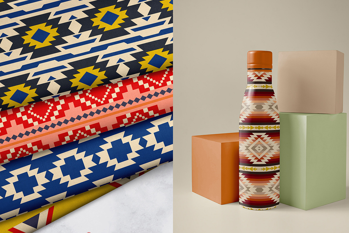 30 Southwestern Navajo Patterns Pack, a Pattern Graphic by Katrinelly