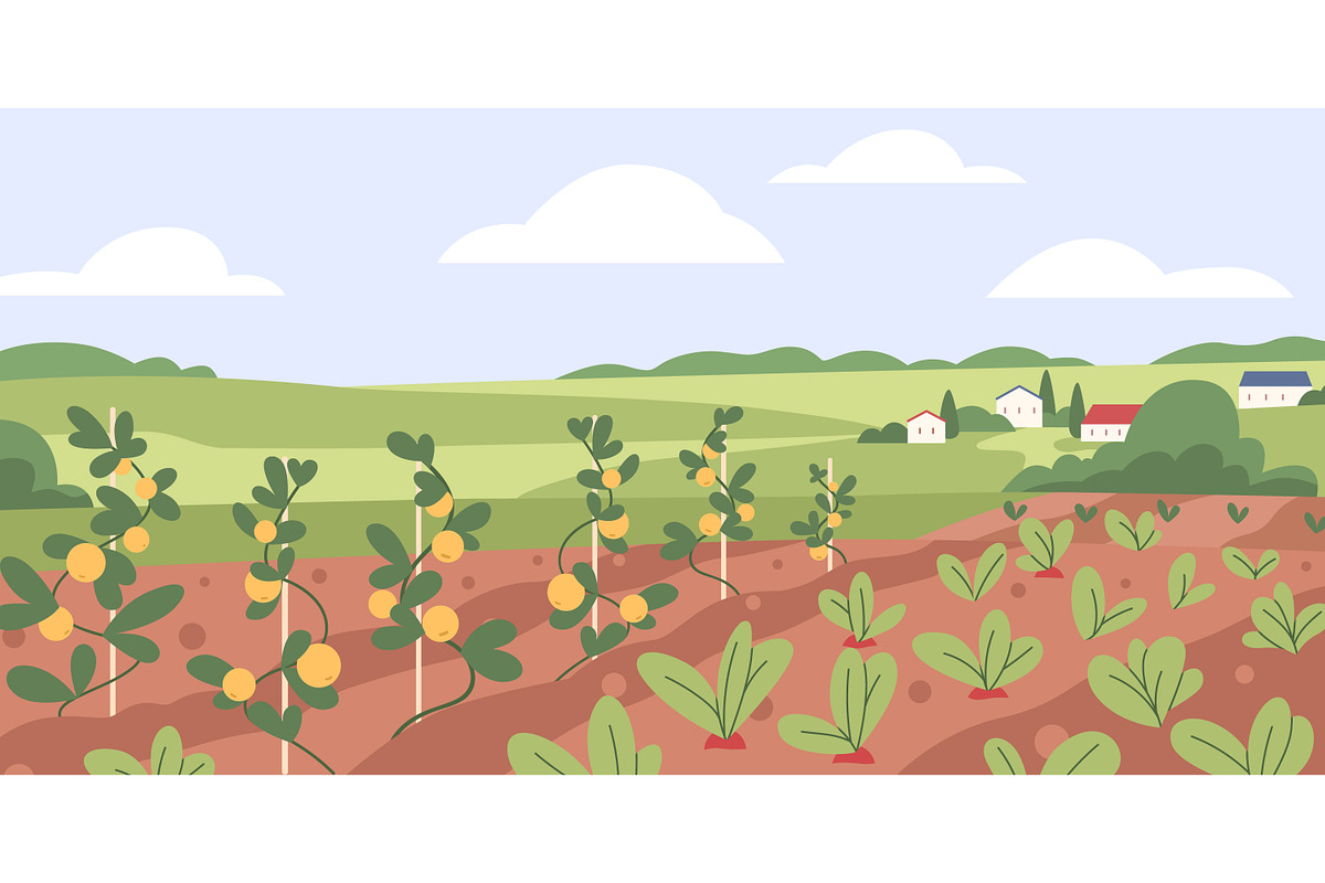 Farmland landscapes set, an Animal Illustration by Good Studio