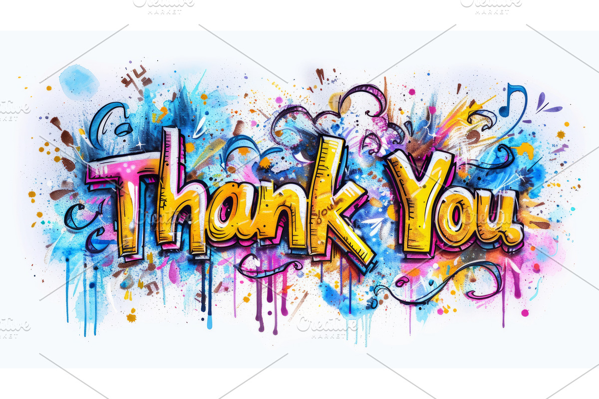 Words Thank You created in Graffiti, an Illustration by Visual Generation