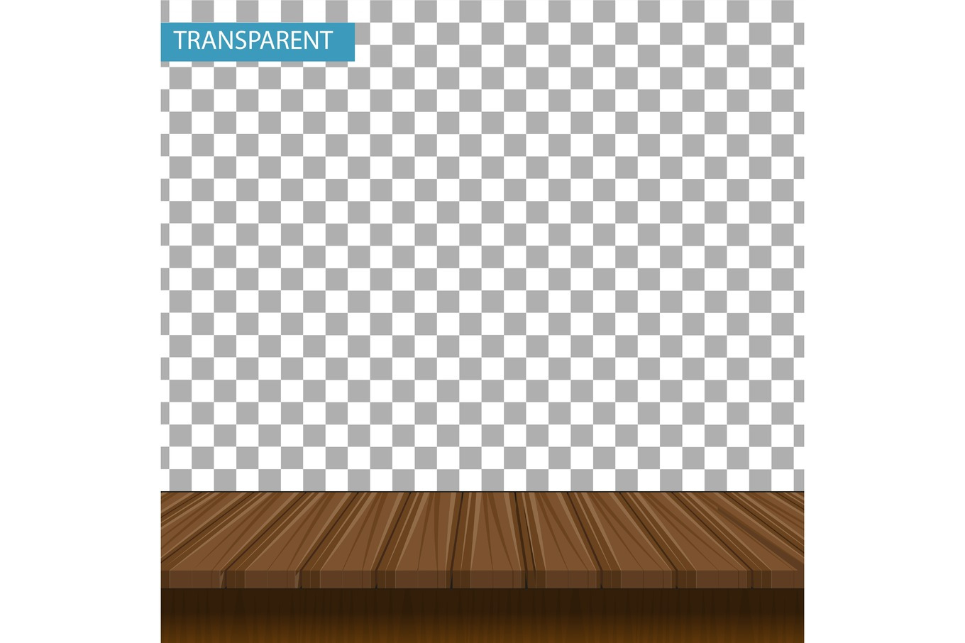 Realistic wooden table on a transparent background. Mock-up for your ...