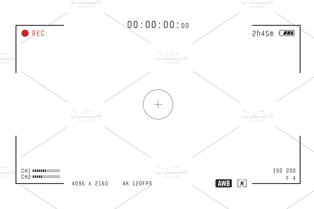 Video camera overlay, a Texture Graphic by SkyVectors