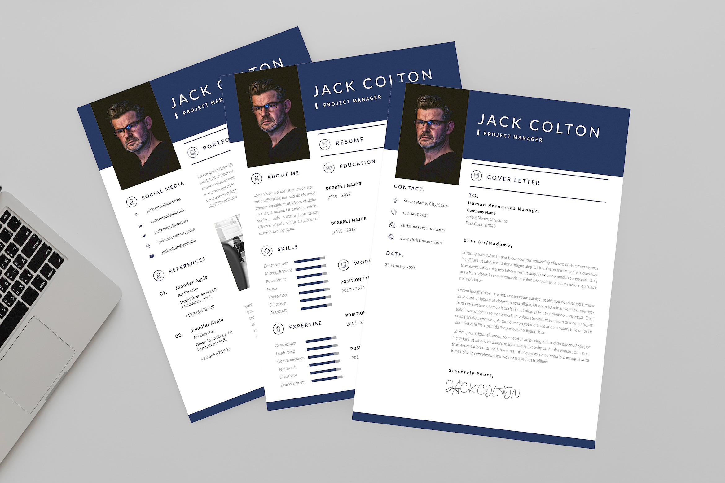 Jack Project Resume Designer, a Resume Template by AQR Studio