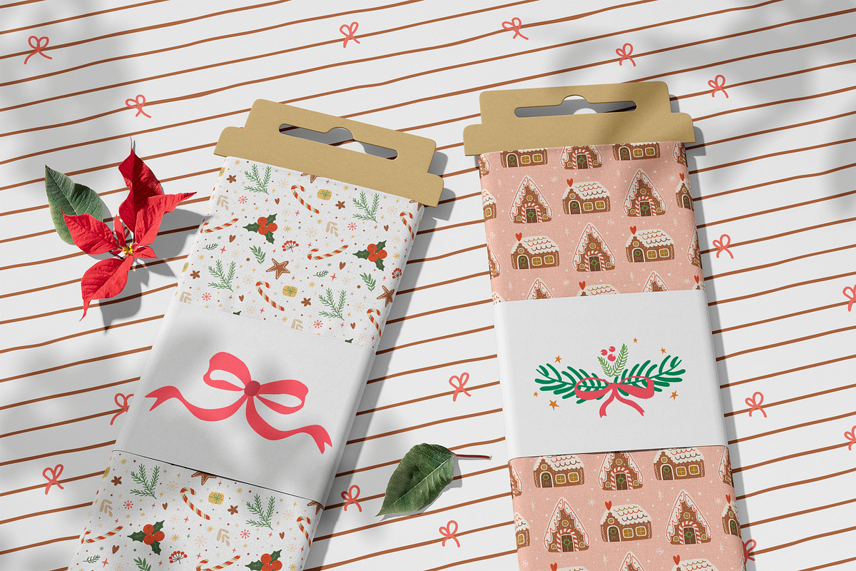 Vector Christmas gingerbread prints