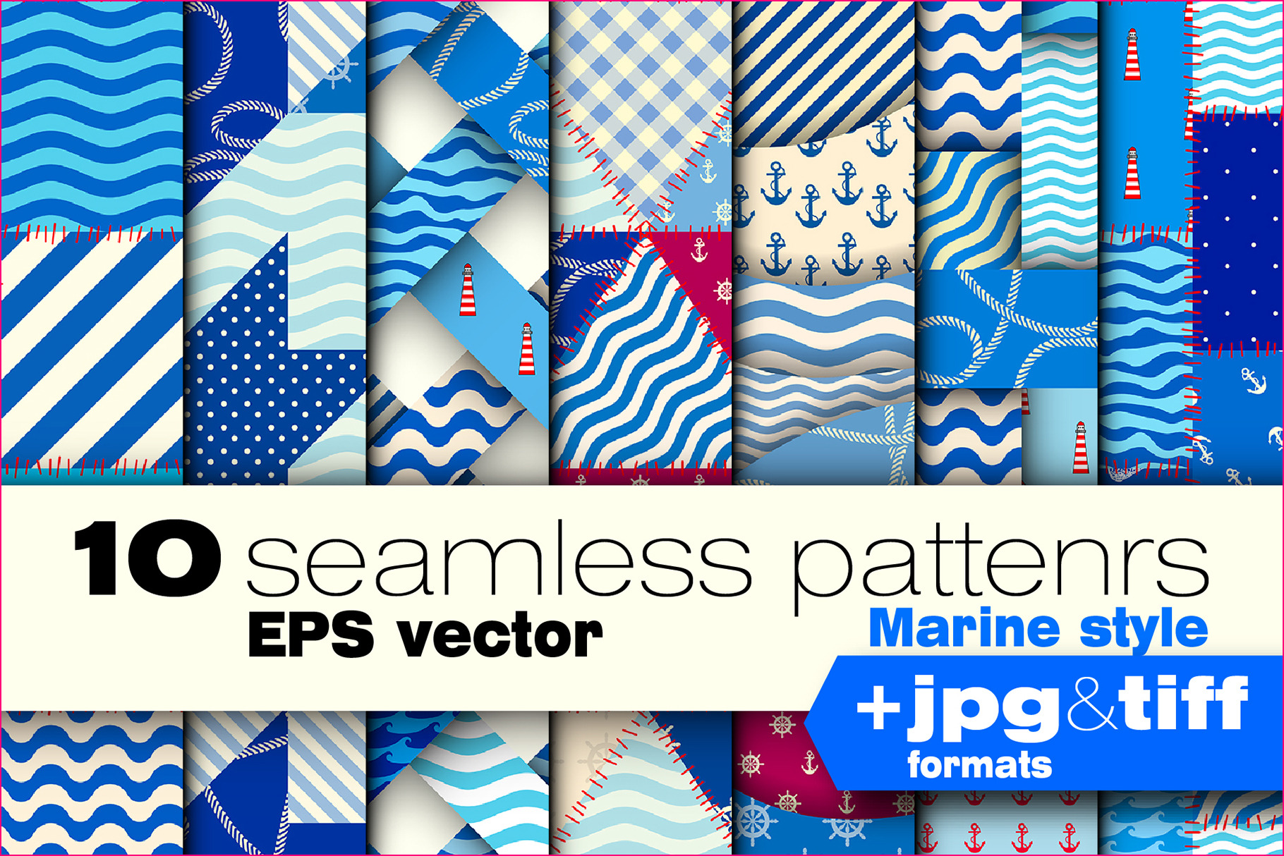 Marine and nautical style patterns