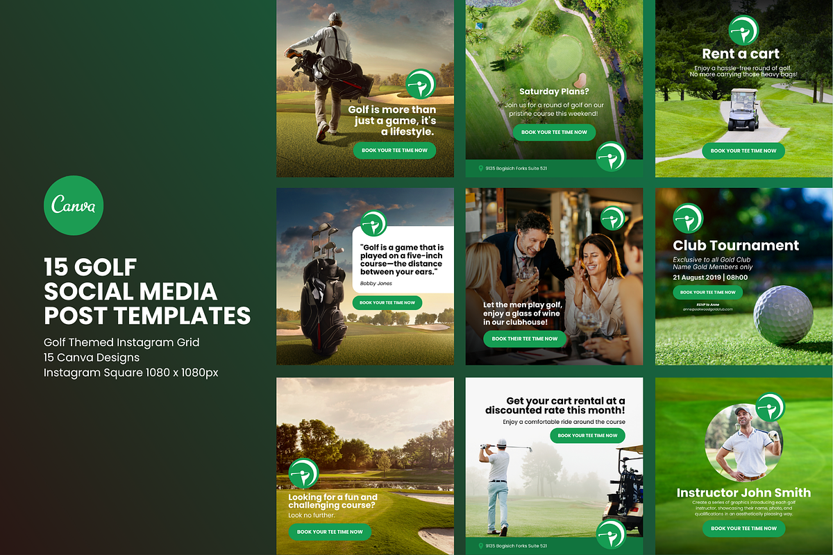 15 Golf Social Media, a Social Media Template by Sincerely Media
