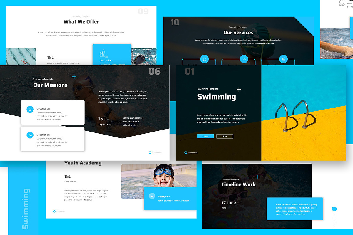 Swimming Powerpoint Presentation, a Presentation Template by Giant Design