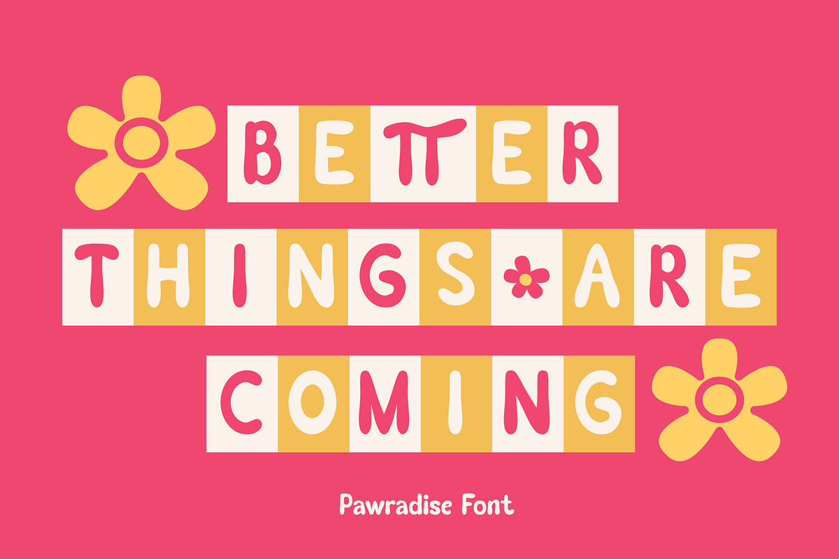 Pawradise Cute Bubbly Display Typeface