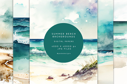 Dream Beach Backgrounds, a Background Graphic by MixPixBox