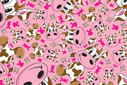 Cartoon Cow Pattern, an Animal Illustration by Mark Murphy Creative