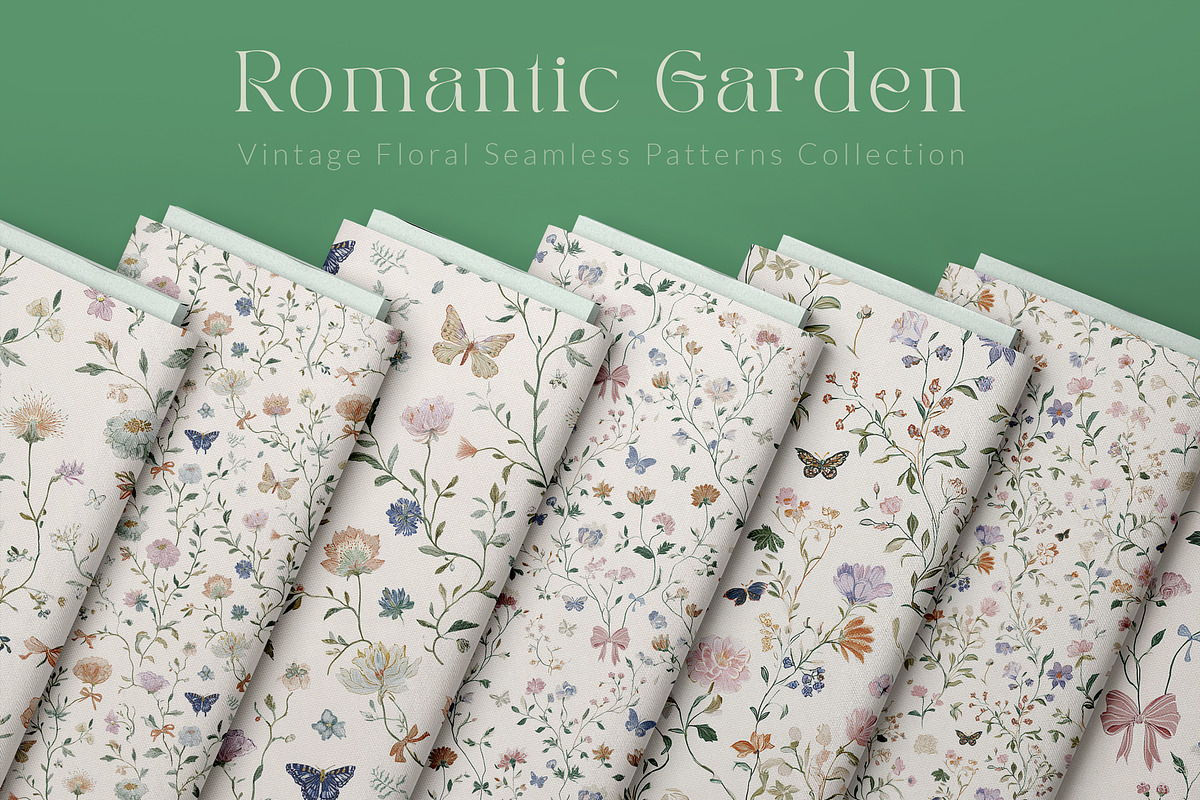Romantic Floral Seamless Patterns