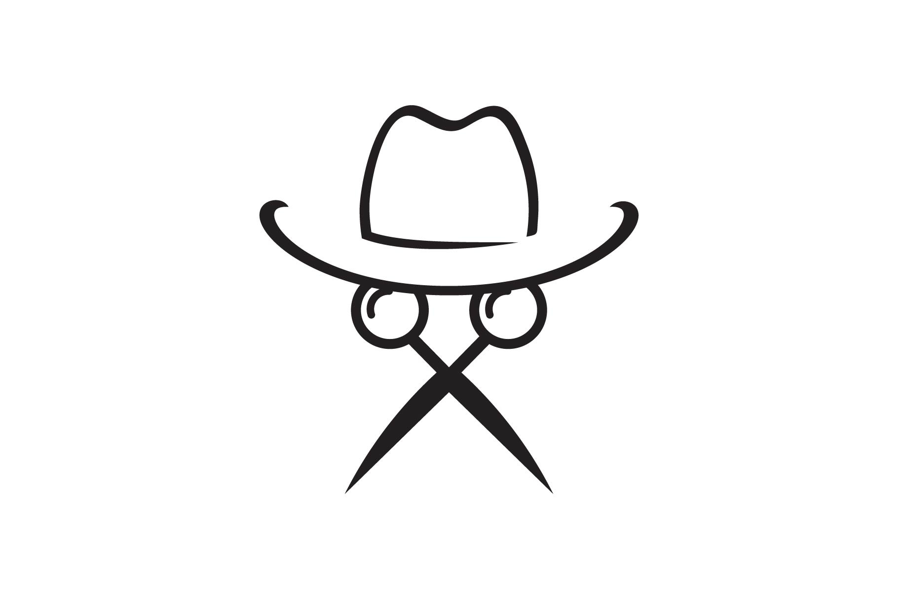 scissor guy logo, a Branding & Logo Template by ZHR Creative