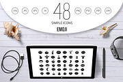 Emoji icon set, simple style, an Emoji Icon by Ylivdesign