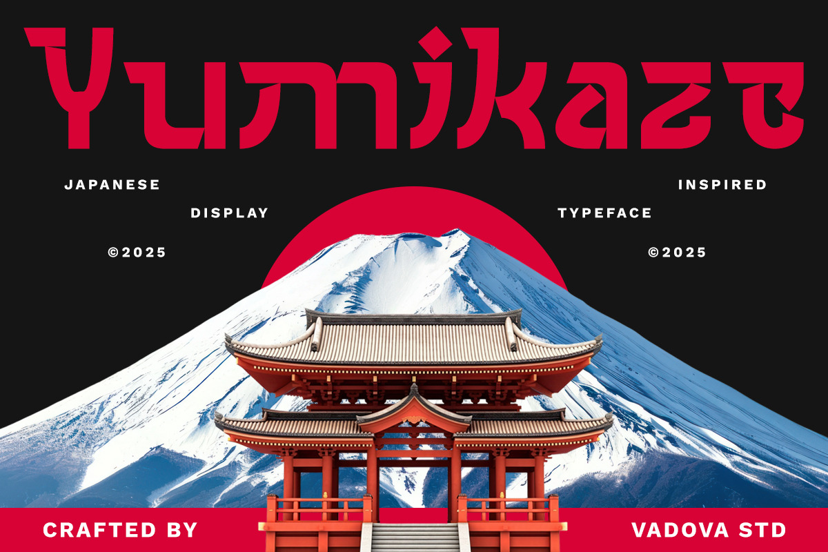 Yumikaze Japanese Display Font, a Sans Serif Font by Vadovastd